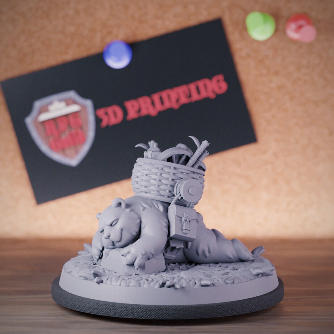 Panda Druid Companion Miniature Cute Animal Dungeons and Dragons Mini ...