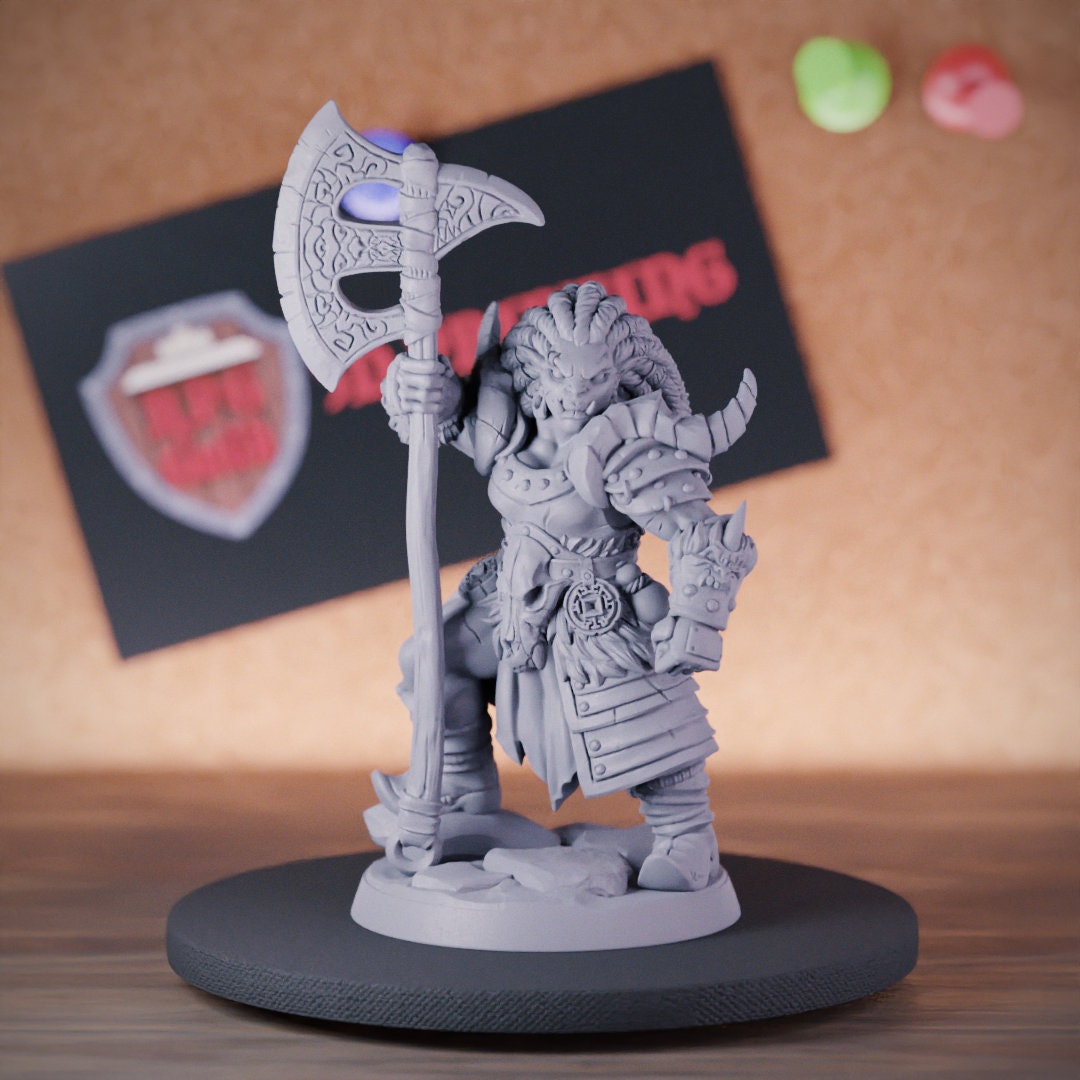 Female Orc Berserker Miniature Barbarian Mini Dungeons and Dragons Mini ...
