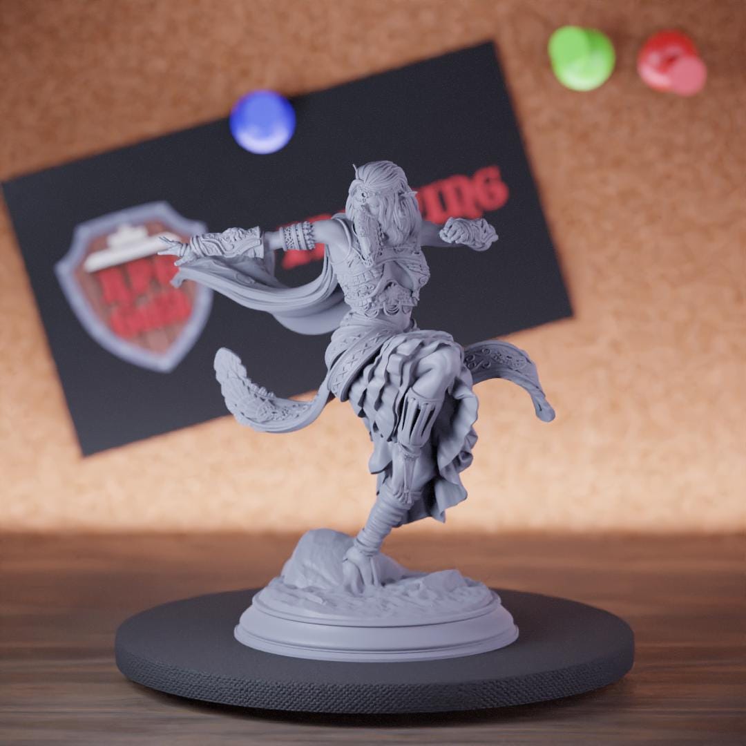 Female Monk Miniature Dancer Mini Dungeons and Dragons Mini RPG ...