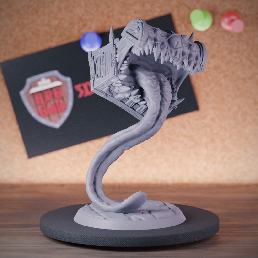 Mimic Miniature Treasure Chest Mimic Mini Dungeons and Dragons Mini RPG ...