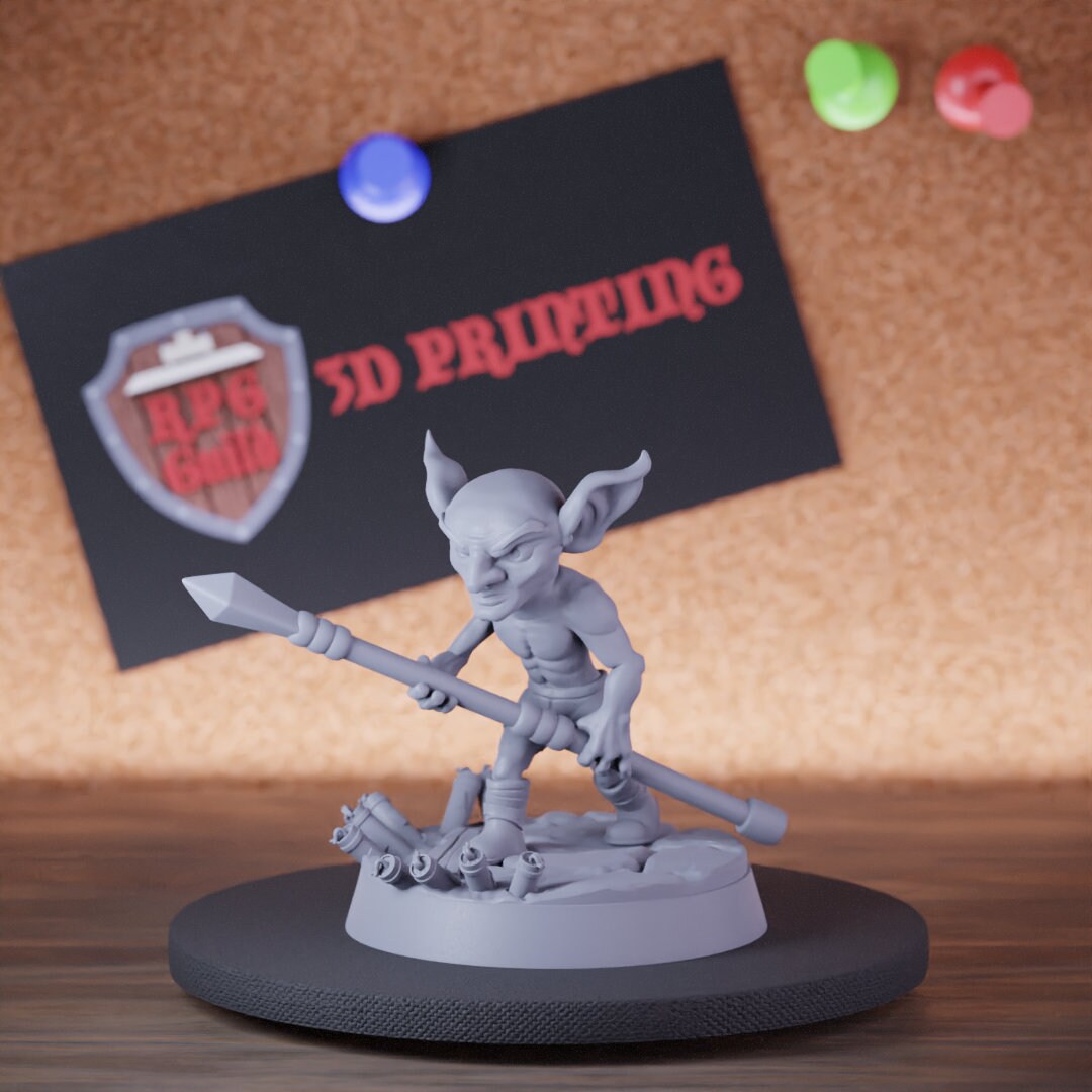Goblin Warrior Miniature Mine Monster Dungeons and Dragons Mini RPG ...