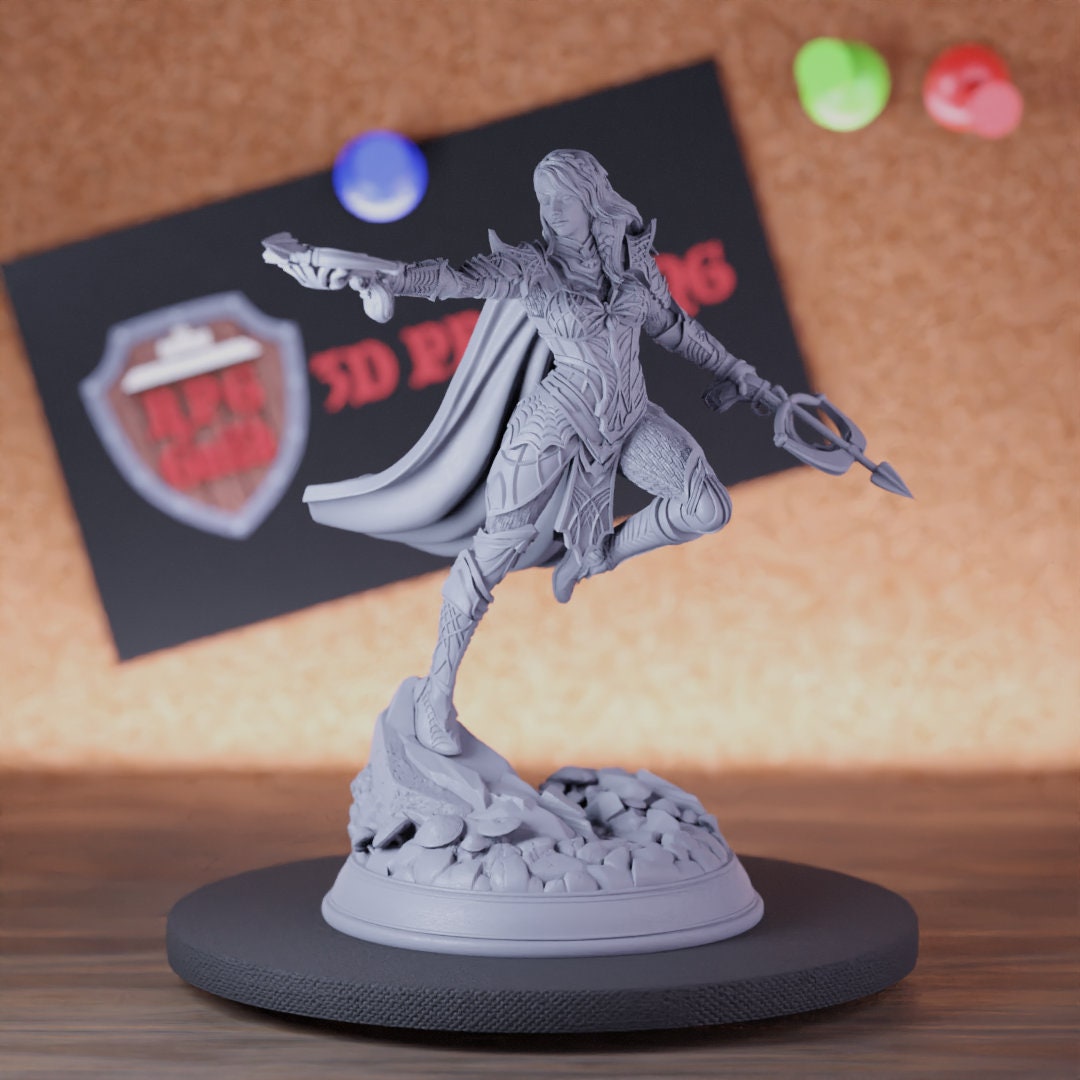 Huntress Ranger With Crossbow Miniature | 28mm 32mm 38mm 75mm | Resin ...