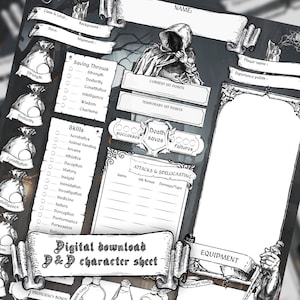 Dnd 5e Character Sheet Rogue Printable and Fillable PDF D&D 5e - Etsy