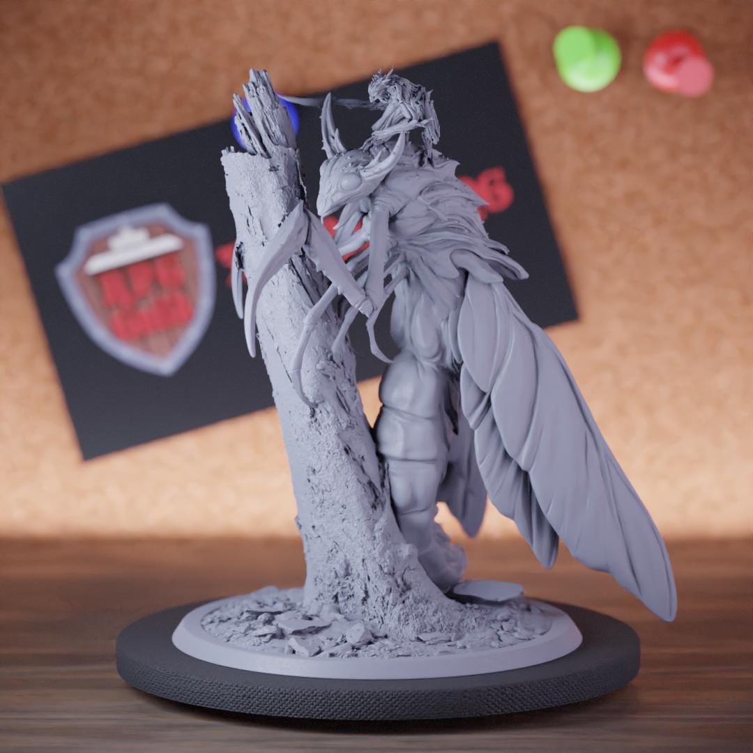 Moth Guard Miniature Insect Monster Mini Dungeons and Dragons Mini RPG ...