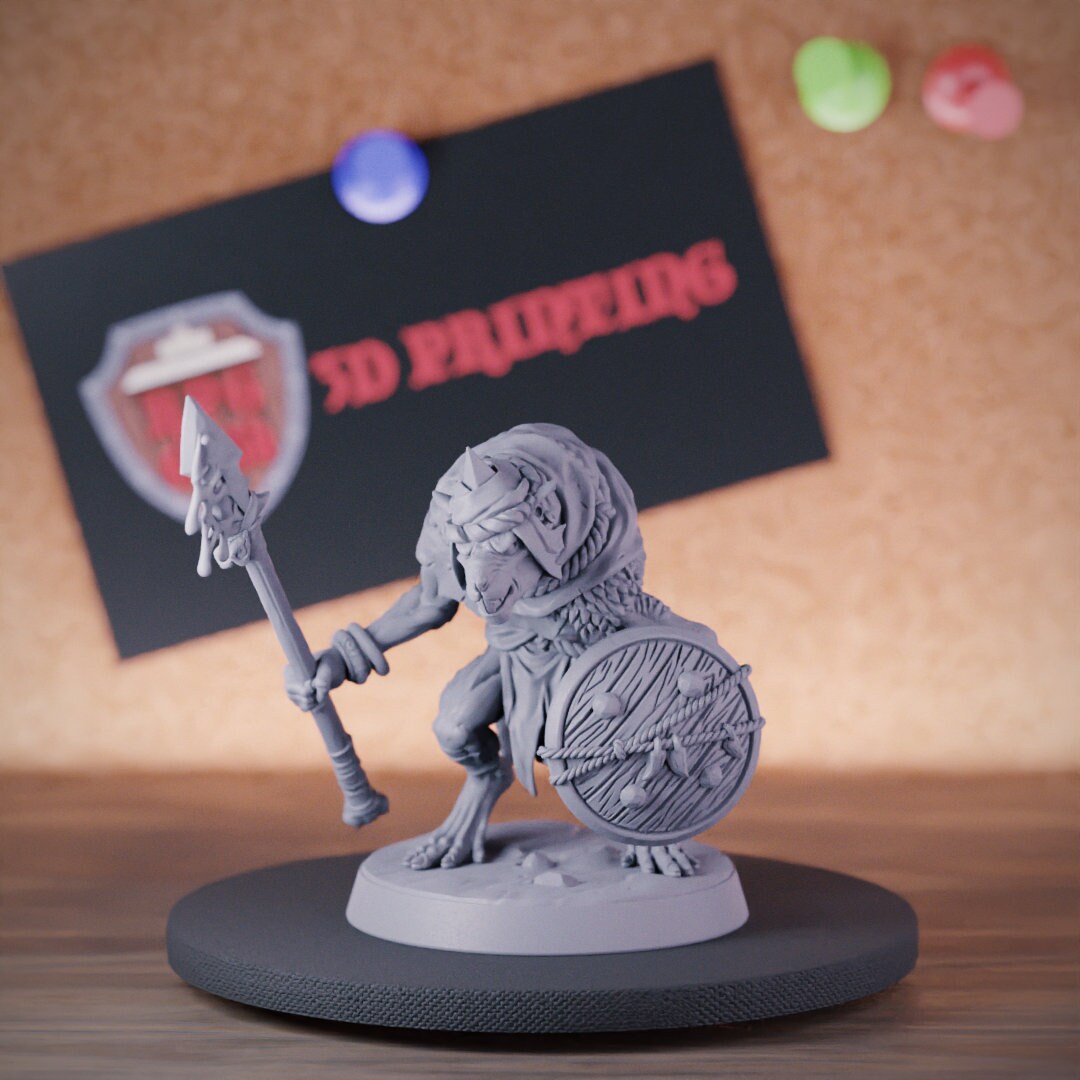 Ratmen Footman Miniature Skaven Warrior Mini Dungeons and Dragons Mini ...