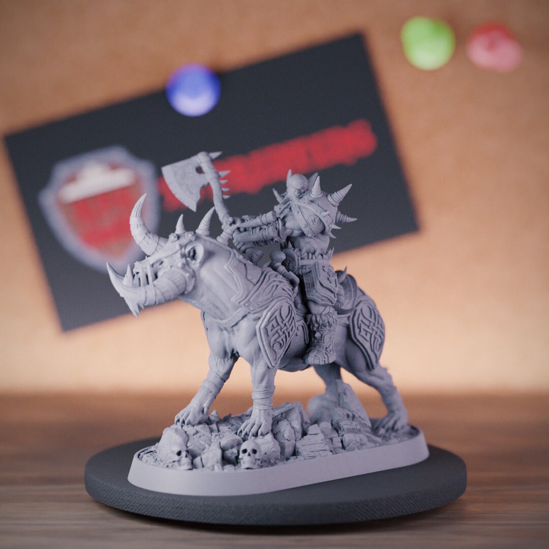 Berserker Warrior Miniature Dungeons and Dragons Mini RPG Tabletop ...