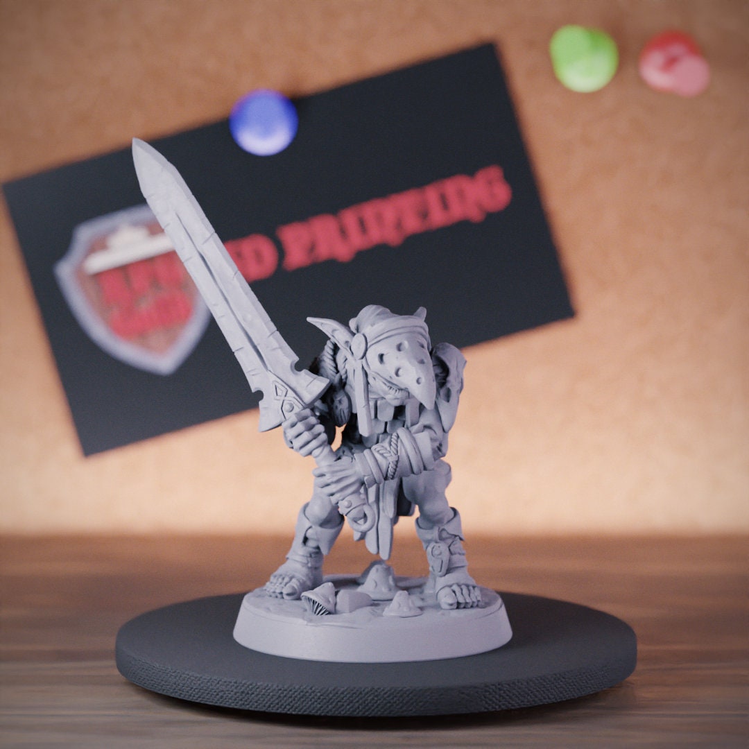 Goblin Miniature Guard Warrior Dnd Dungeons and Dragons Mini RPG ...
