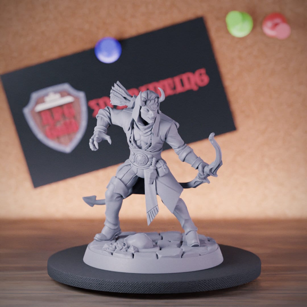 Tiefling Ranger Miniature Archer Mini Dungeons and Dragons Mini RPG ...