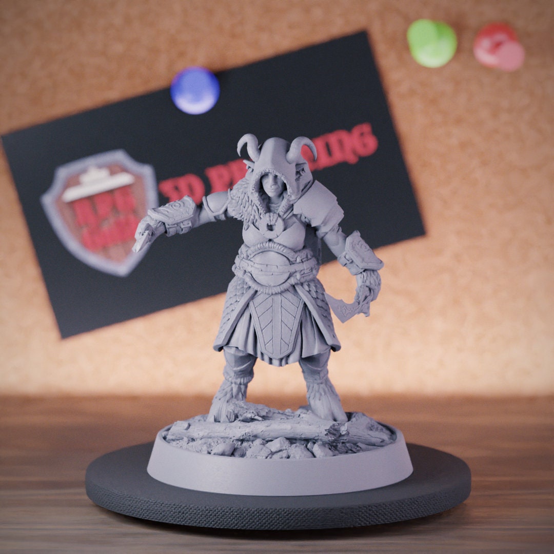 Female Satyr Assassin Miniature Fey Scout Dungeons and Dragons Mini RPG ...