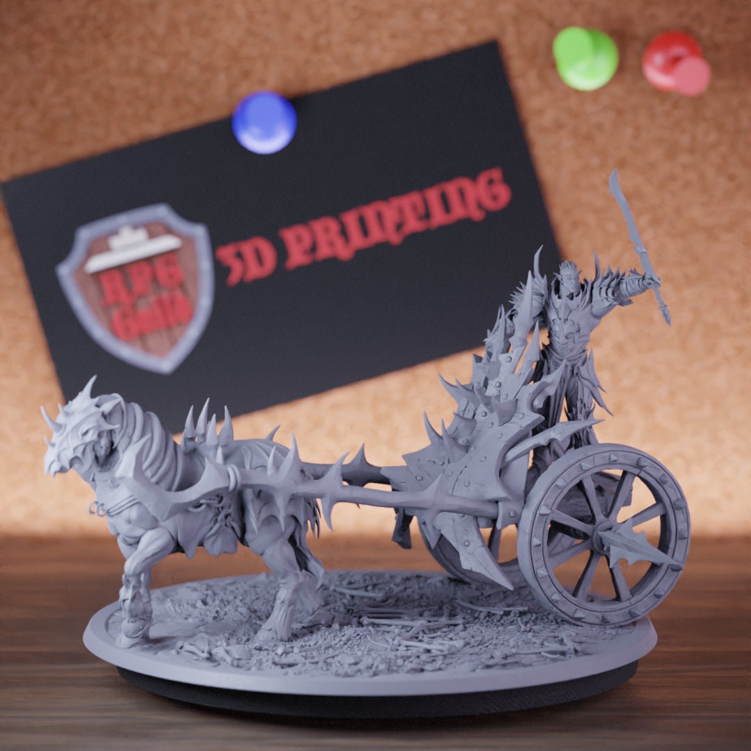 Chariot Miniature Knight Rider Mini Dungeons and Dragons Mini RPG ...