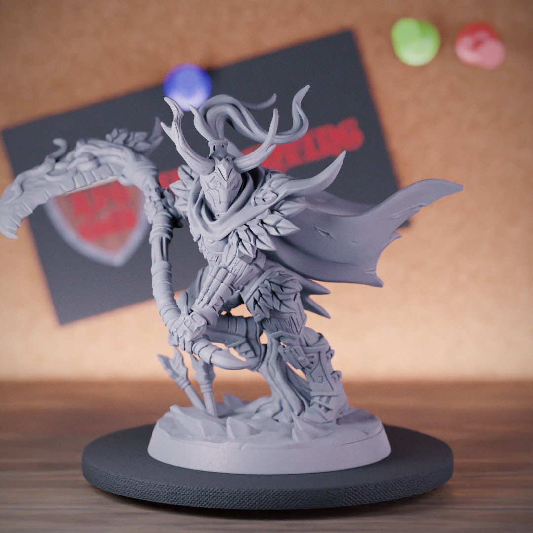 Warforged Ranger Miniature Dnd Scythe Warrior Dungeons and Dragons Mini ...