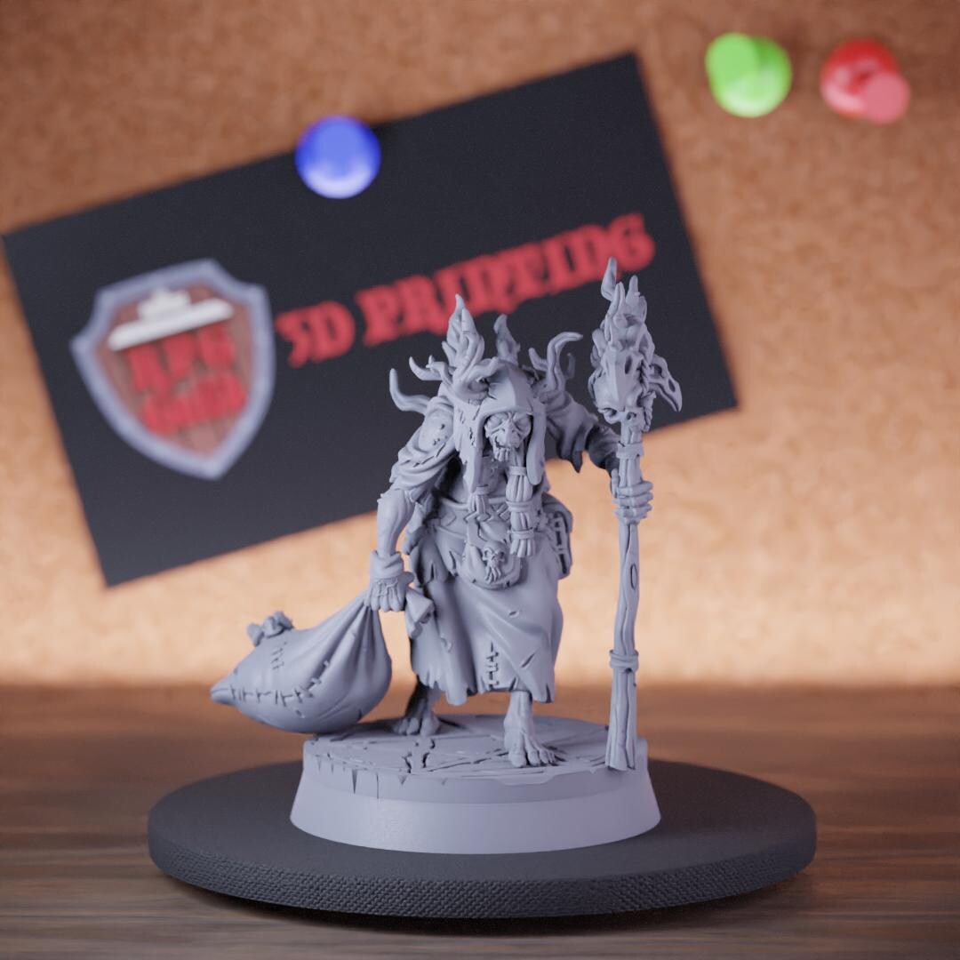 Swamp Witch Miniature Shaman Dungeons and Dragons Mini RPG Tabletop ...