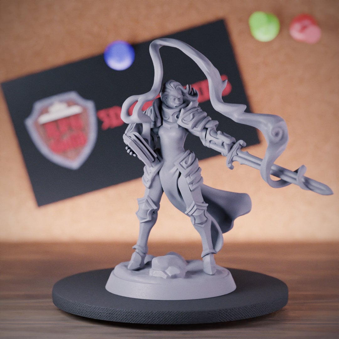 Knight Mage Miniature Dungeons and Dragons Mini RPG Tabletop Miniature ...
