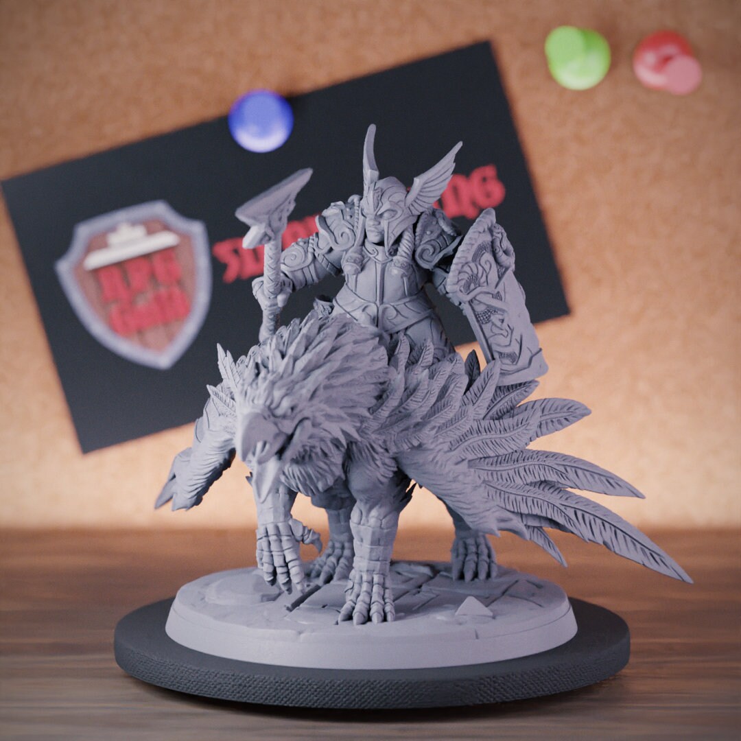 Gryphon Female Warrior Miniature Dnd Dwarf Dungeons and Dragons Mini ...