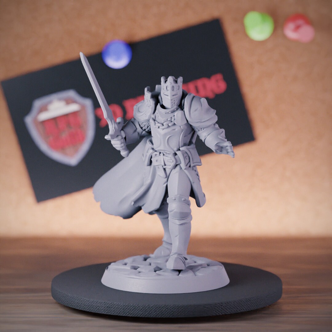 King Human Dnd Miniature Knight Dungeons and Dragons Mini RPG Tabletop ...