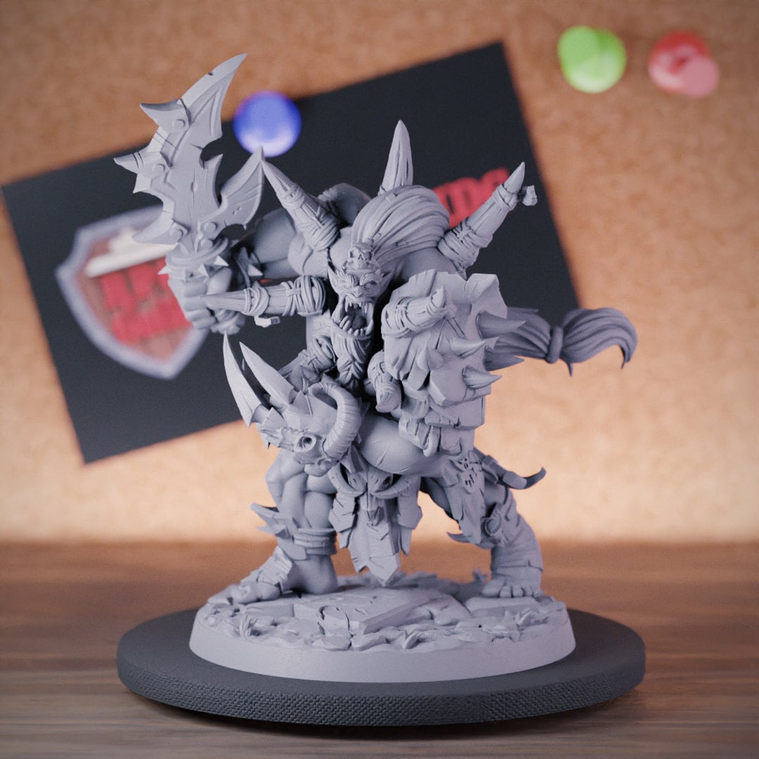 Orc War General Miniature Destroyer Boss Monster Dungeons and Dragons ...