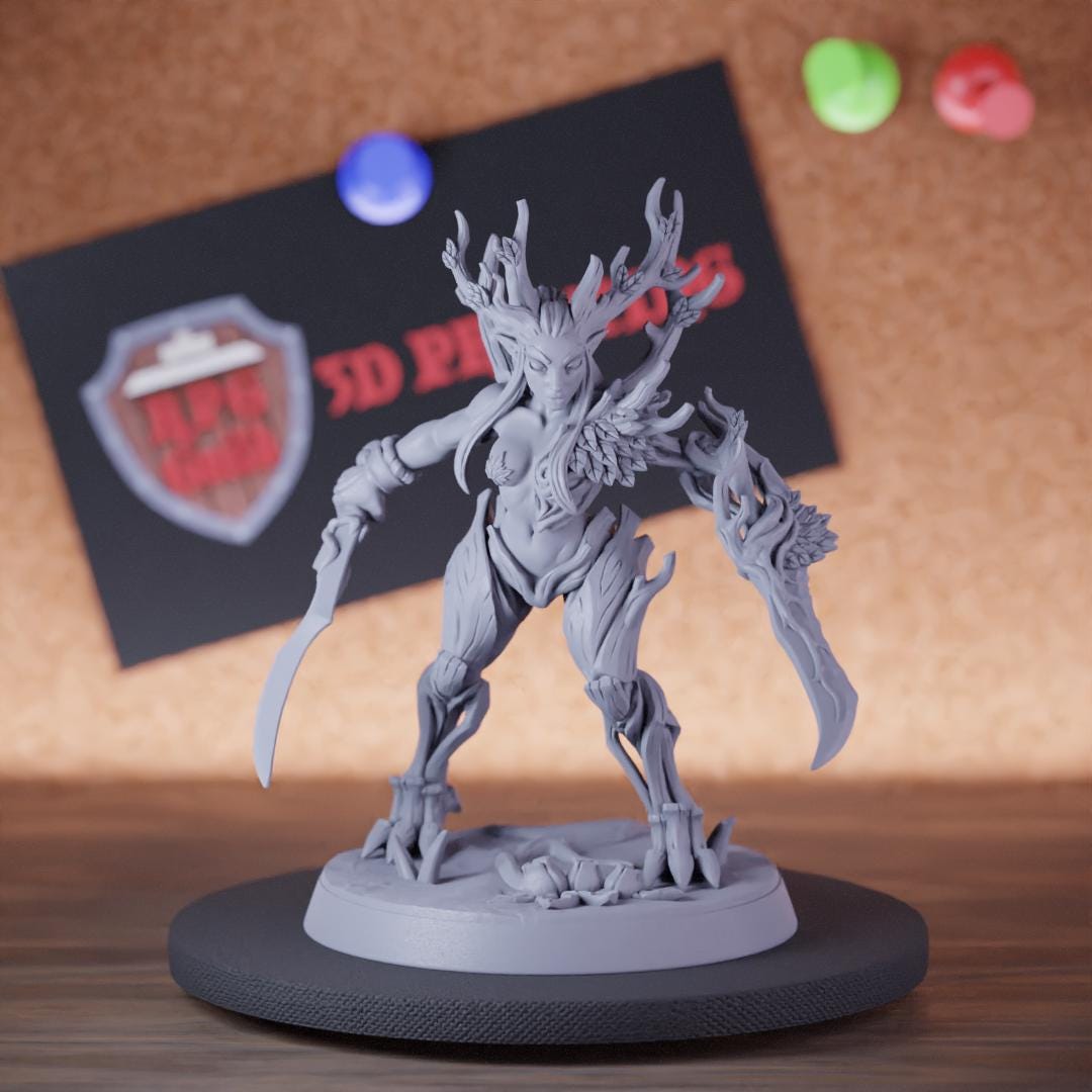 Female Swords Guardian Miniature Forest Wraith Mini Dungeons and ...