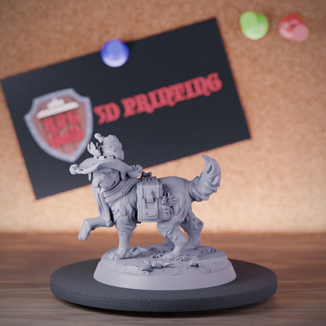 Golden Retriever Wizard Companion Miniature Animal Dungeons and Dragons ...