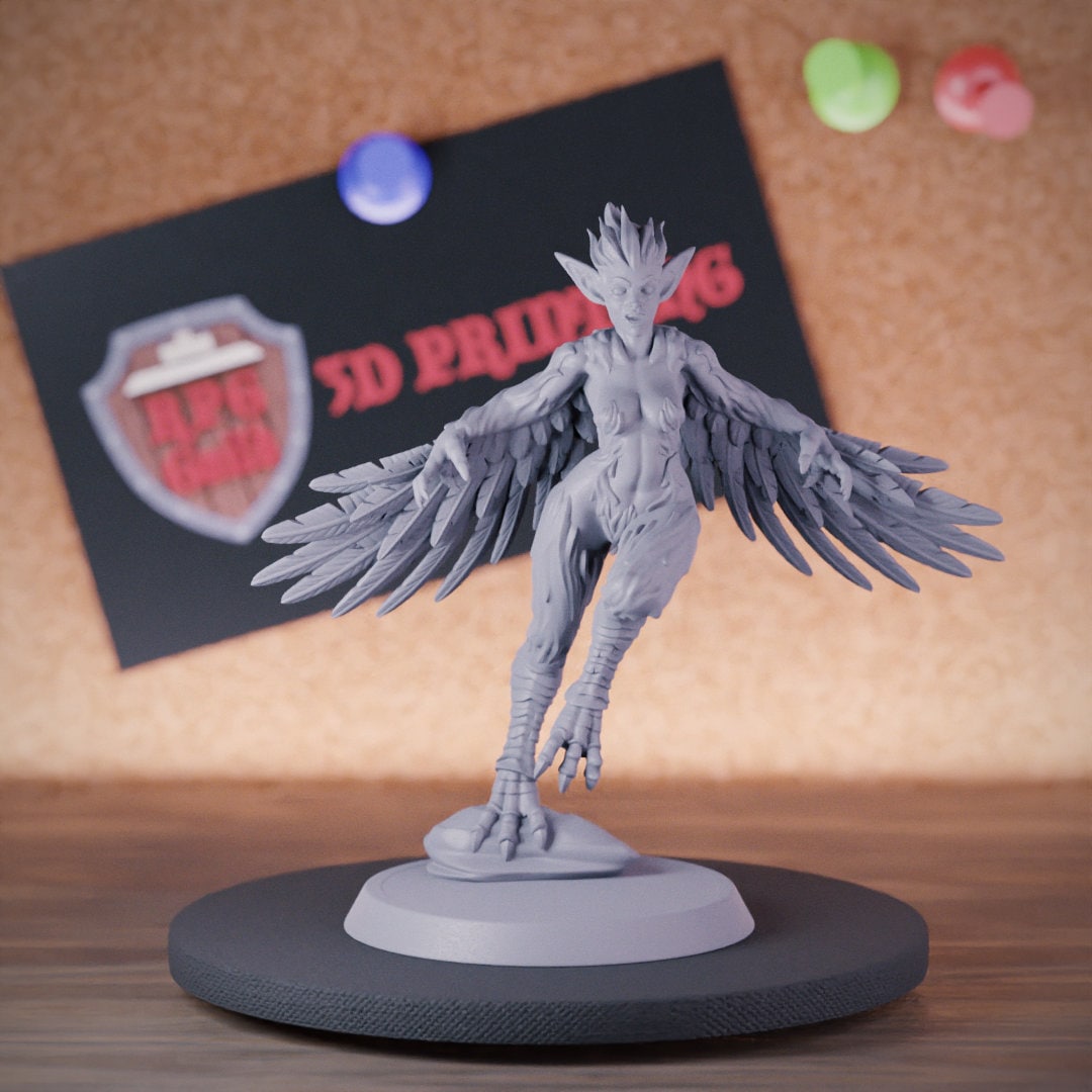Harpy Monster Dnd Miniature Monster Dungeons and Dragons Mini RPG ...