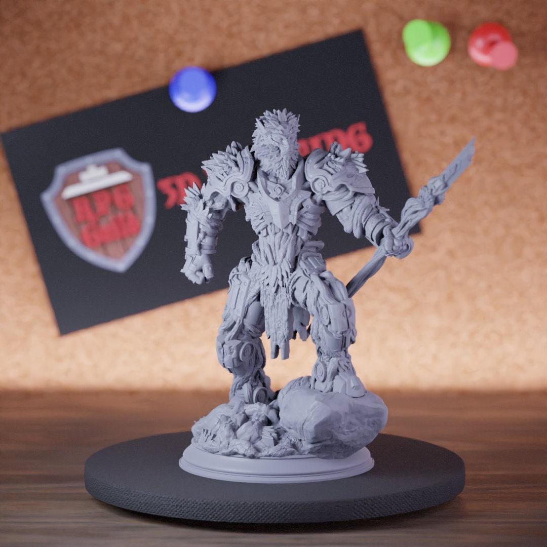 Wood Construct Guardian Miniature | 28mm-75mm | Resin 3D Printed D&D ...