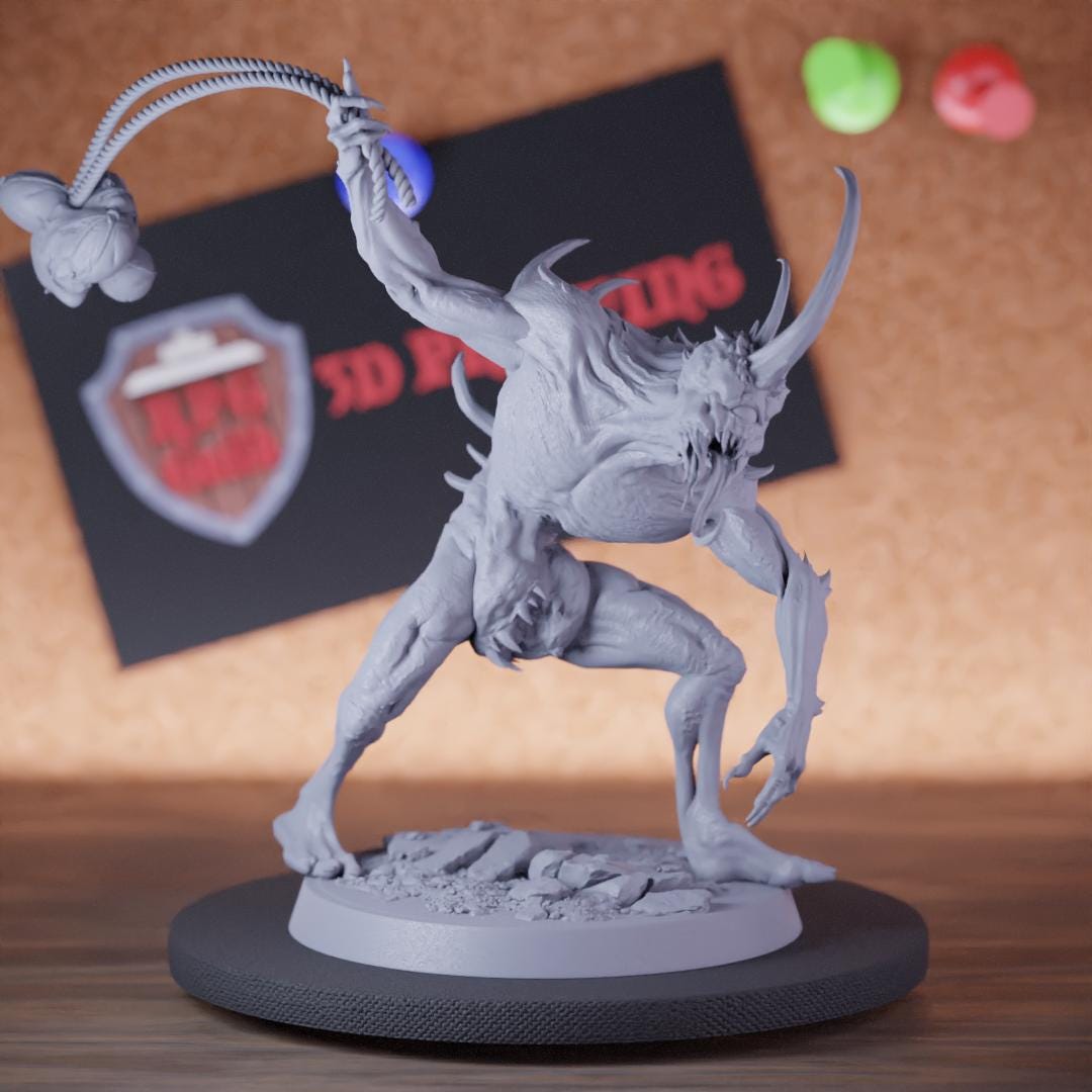 Demon Cyclop Miniature Head Whip Fighter Mini Dungeons and Dragons RPG ...