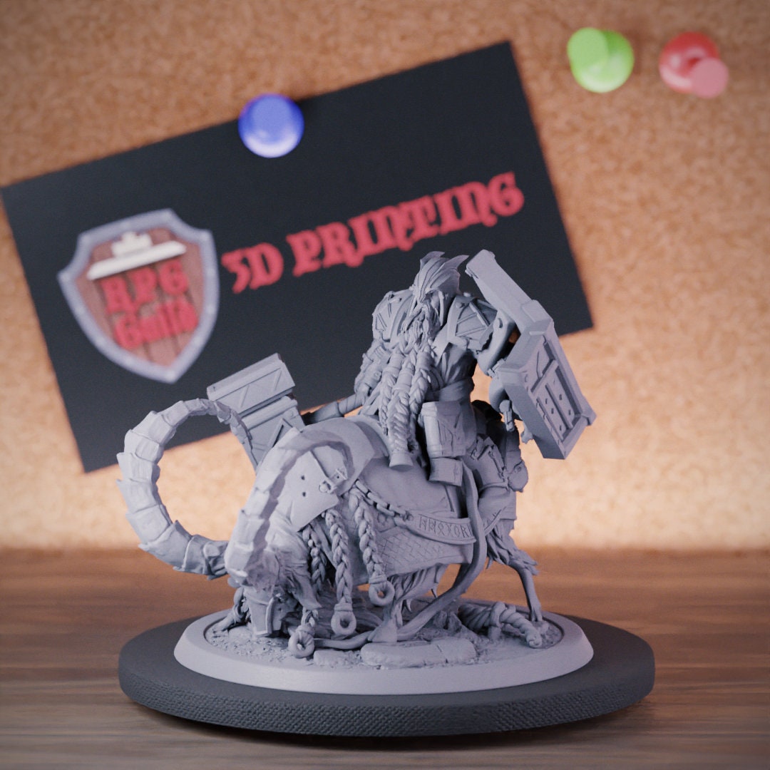 Duergar Fighter Miniature Mounted Mini Dungeons and Dragons - Etsy