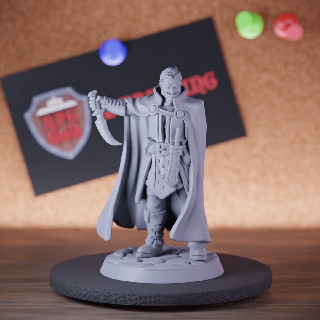 Town Bandit Miniature Rogue Mini Dungeons and Dragons Mini RPG Tabletop ...