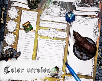 Dungeons & Dragons 5E Druid Character Sheet Digital Download - Etsy