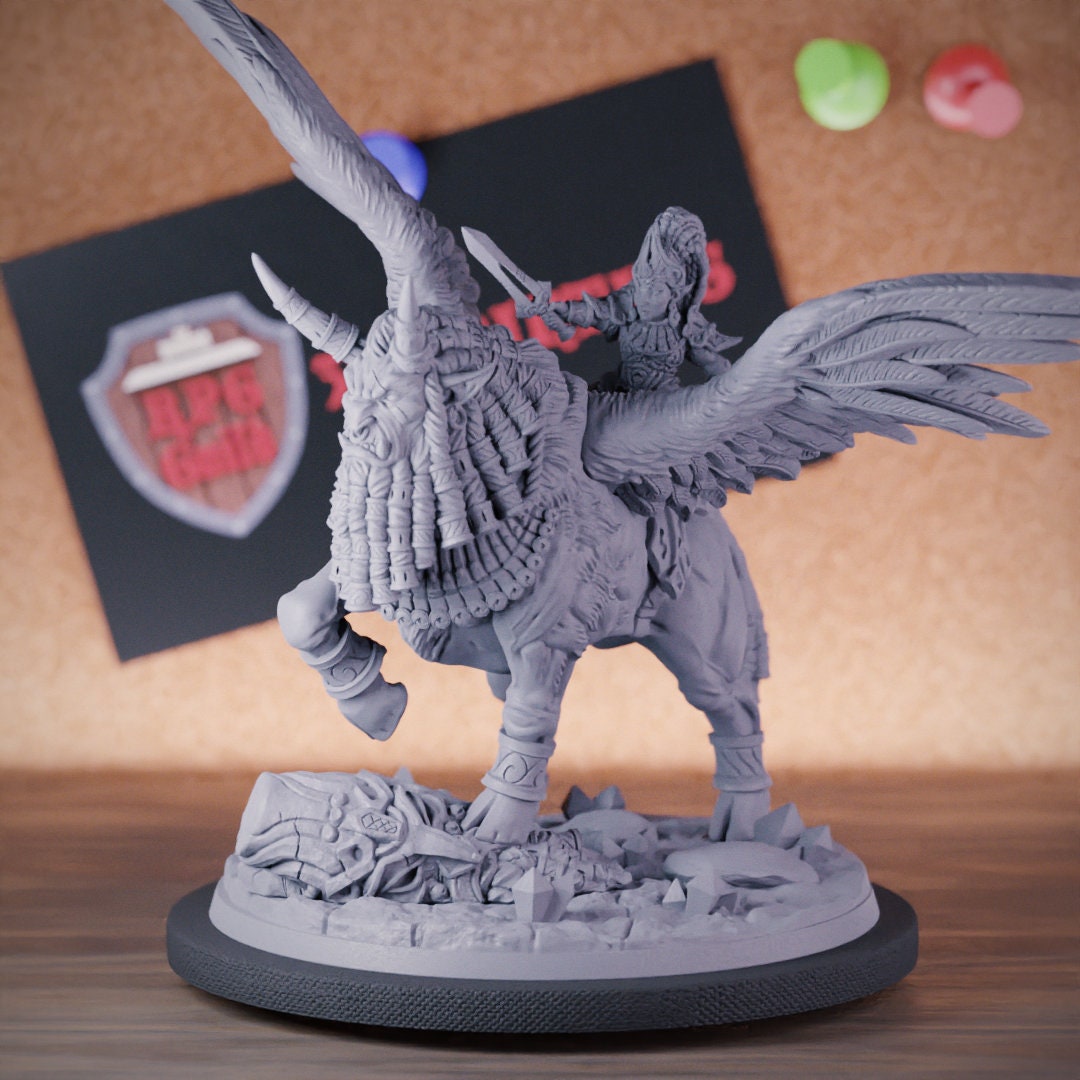 Gnome Queen Rider Miniature Female Gnome Mini Dungeons and Dragons Mini ...