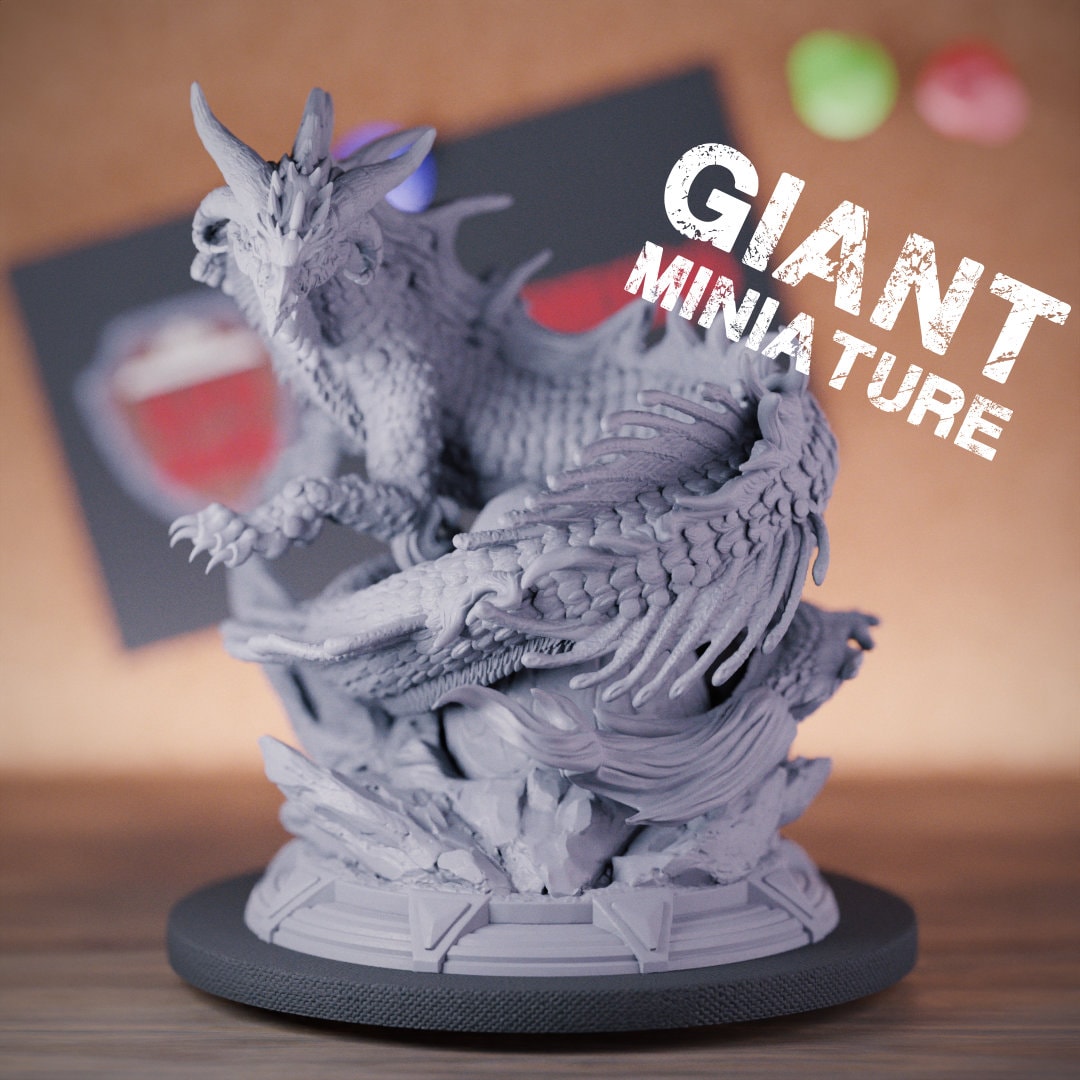 Dragon Miniature Red Dragon Mini Dungeons and Dragons Mini RPG Tabletop ...