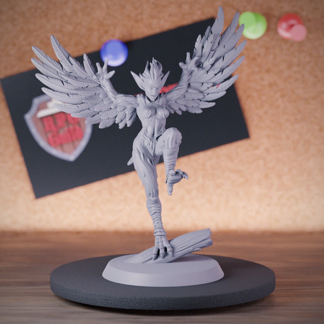 Harpy Monster Dnd Miniature Monster Dungeons and Dragons Mini RPG ...
