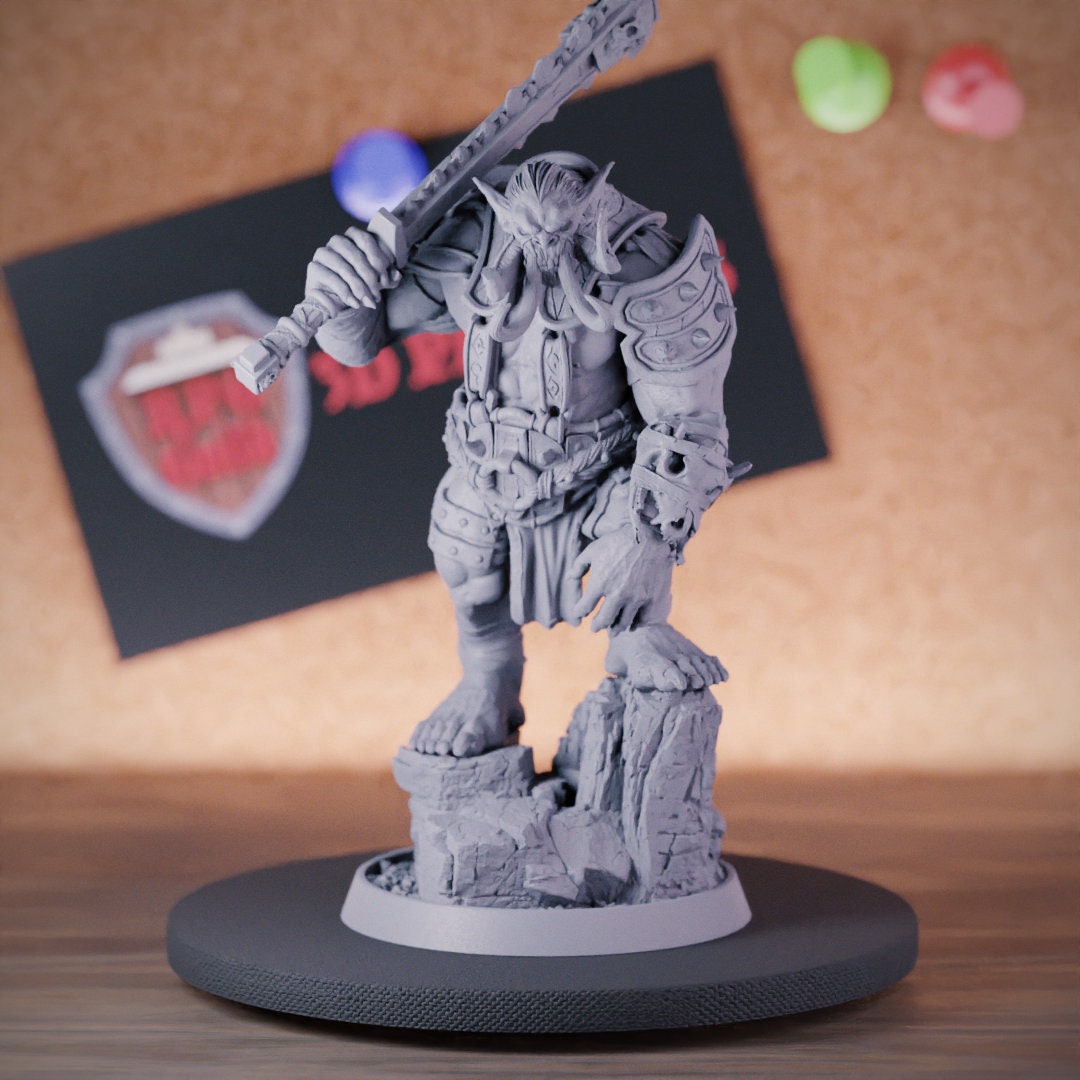 Troll Warchief Miniature Monster Savage Dungeons and Dragons Mini RPG ...