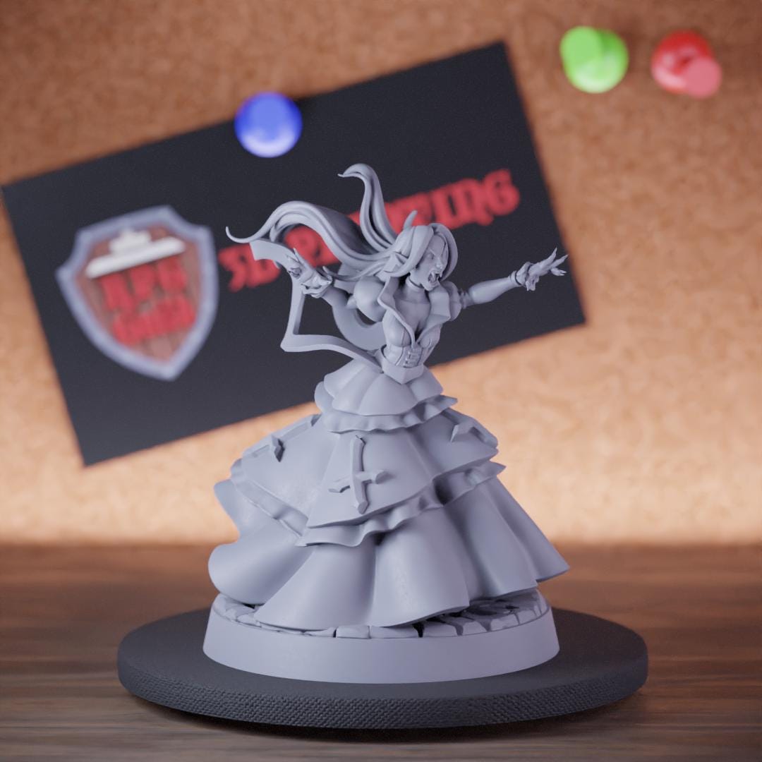 Vampire Duchess Miniature Female Aristocrat Mini Dungeons and Dragons ...