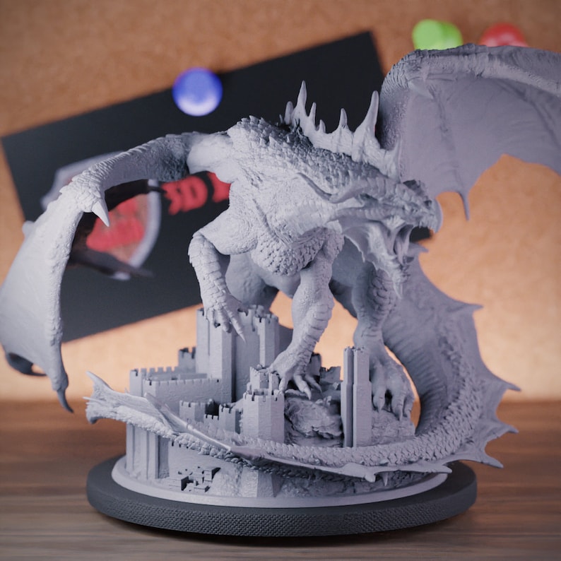 Red Dragon Miniature Chromatic Dragon Monster Dungeons and - Etsy
