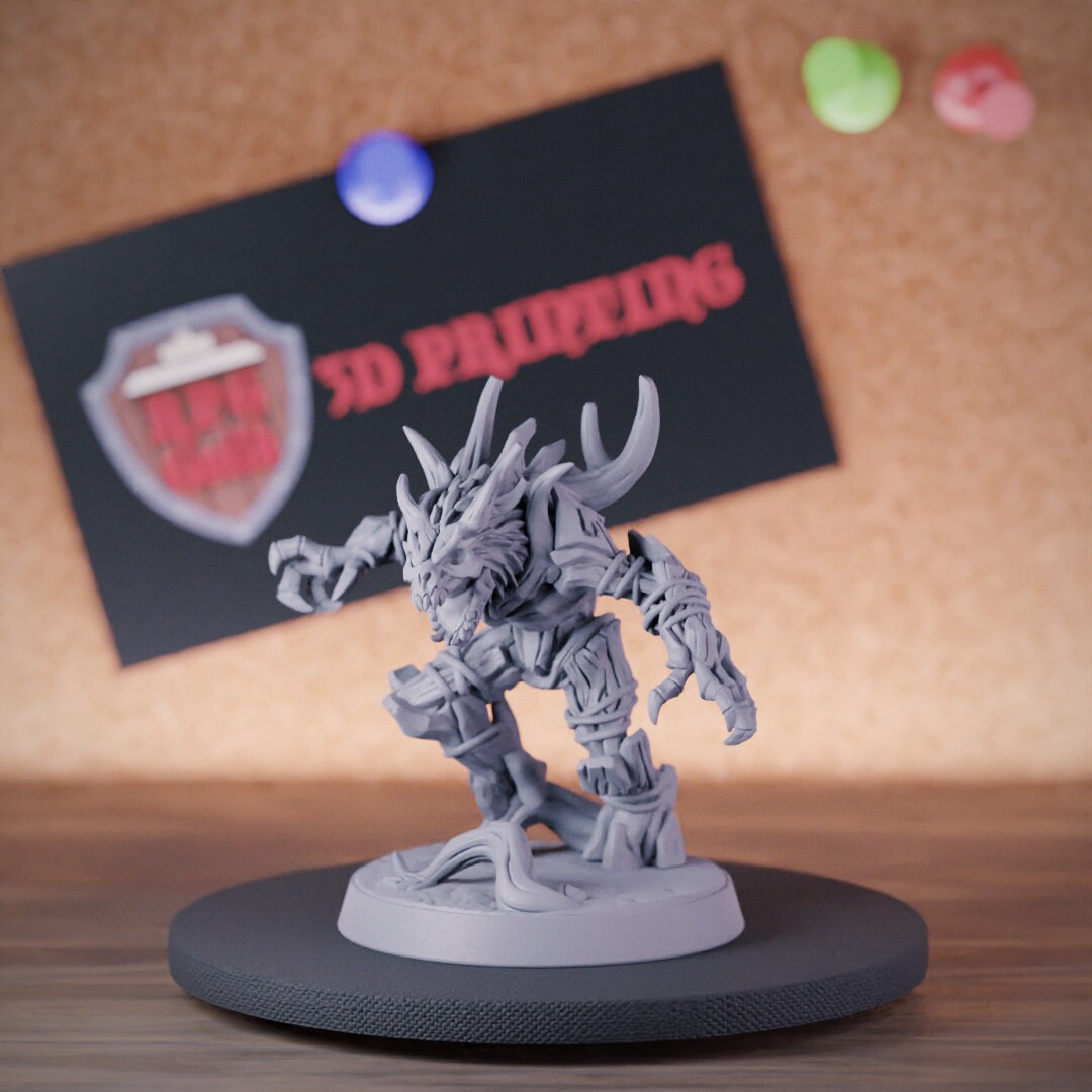 Forest Ghoul Miniature Forest Beast Monster Dungeons and Dragons Mini ...