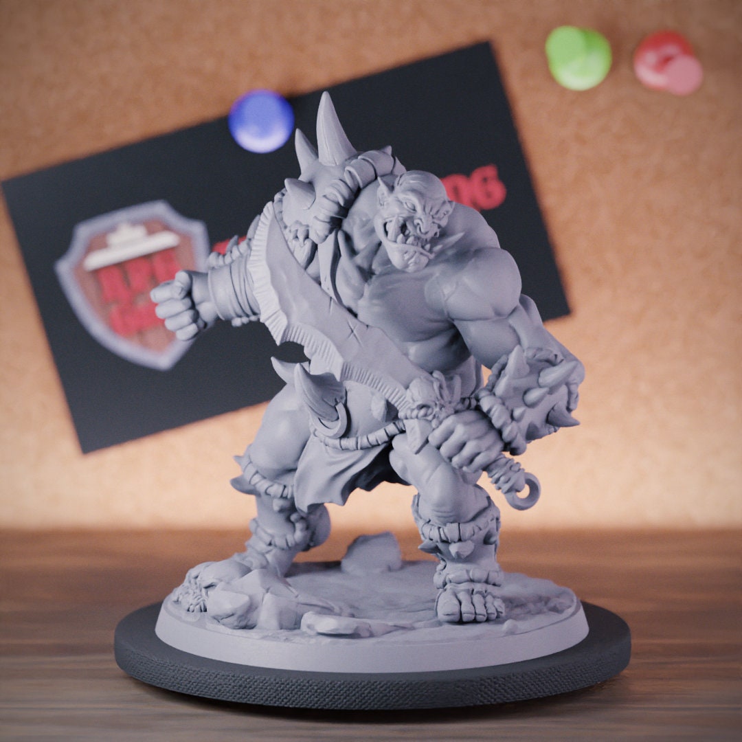 Ogre Warrior Miniature Orc Monster Mini Dungeons and Dragons Mini RPG ...