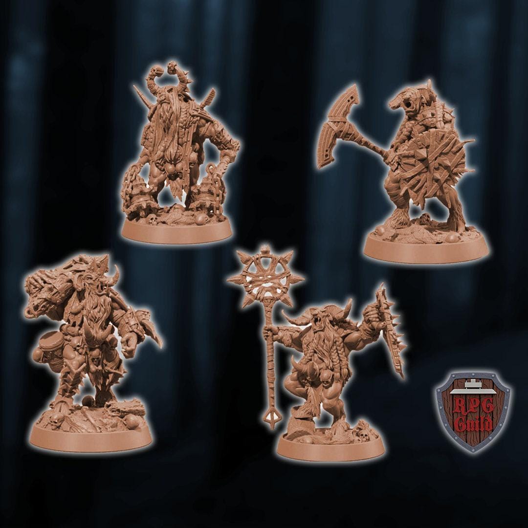 Beast Miniatures Set Bundle Dungeons and Dragons Mini RPG Tabletop ...