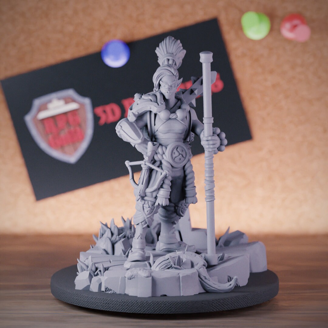 Female Half-orc Monk Miniature Npc Dungeons and Dragons Mini RPG ...