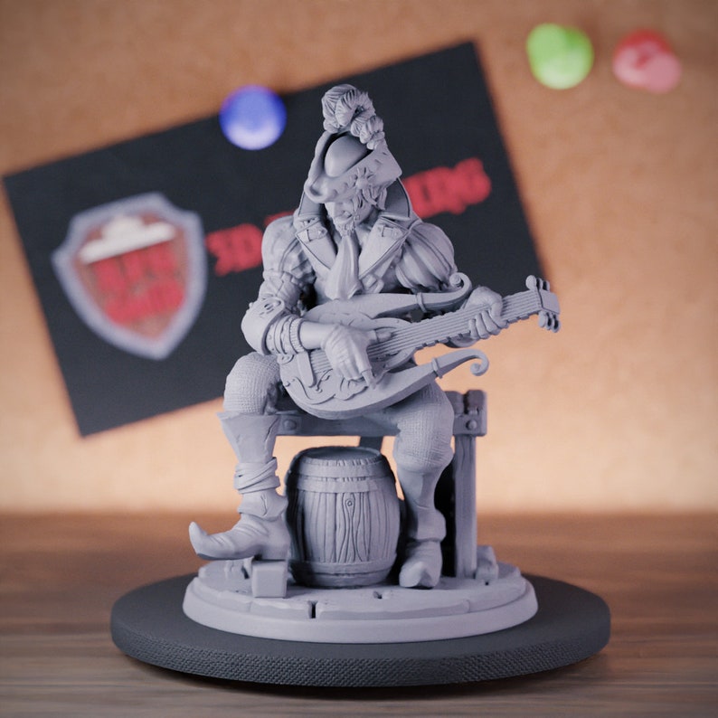 Tavern Bard Human Mini Dungeons and Dragons Mini RPG Tabletop - Etsy