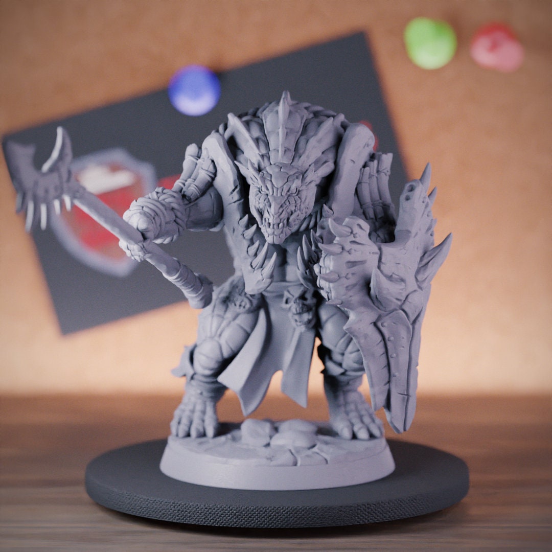 Lizardmen Fighter Miniature Dungeons and Dragons Mini RPG Tabletop ...