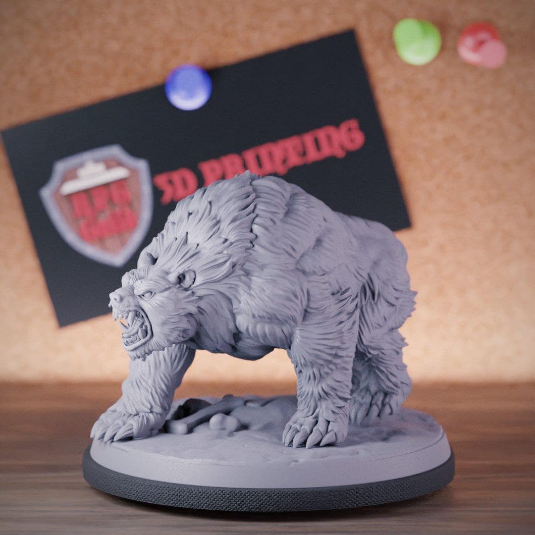 Bear Forest Beast Miniature | 28mm-38mm | Resin 3D Printed D&D ...