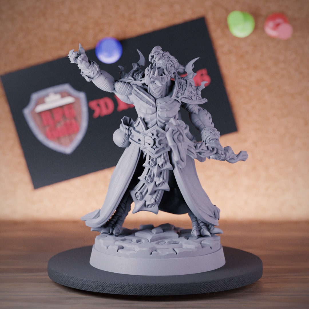 Dragonborn Warlock Miniature Warrior Dungeons and Dragons Mini RPG ...