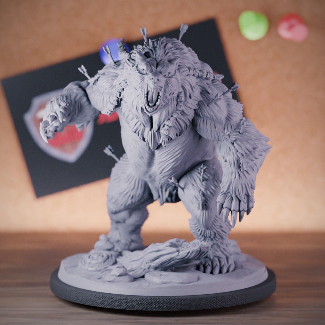 Bear Monster Miniature Bear Creature Mini Dungeons and Dragons Mini RPG ...