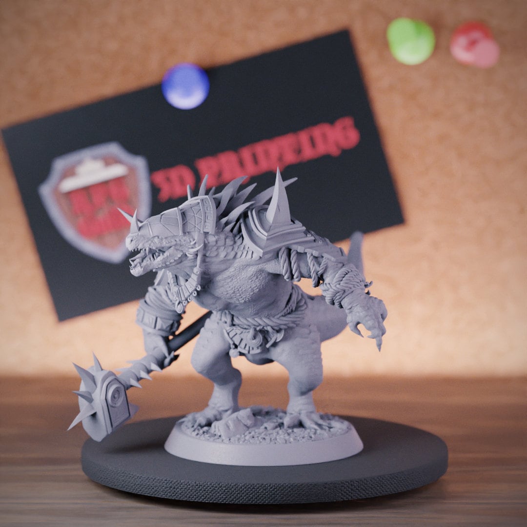 Lizardmen Fighter Miniature Monster Dungeons and Dragons Mini RPG ...