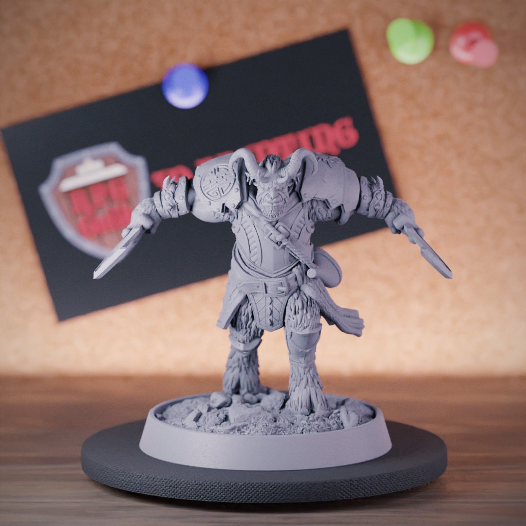 Satyr Assassin Miniature Fey Berserker Dungeons and Dragons Mini RPG ...