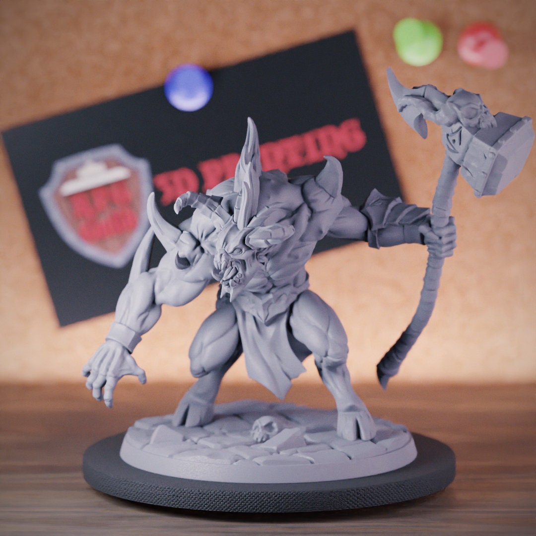 Bulezau Fiend Barghest Miniature Demon Dungeons and Dragons Mini RPG ...
