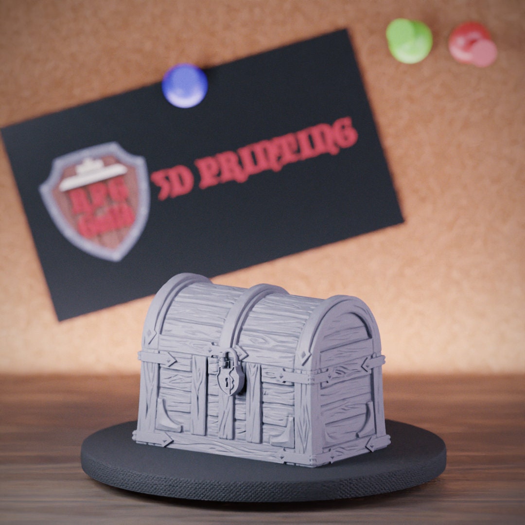 Treasure Chest Miniature Terrain Mini Dungeons and Dragons Mini RPG ...