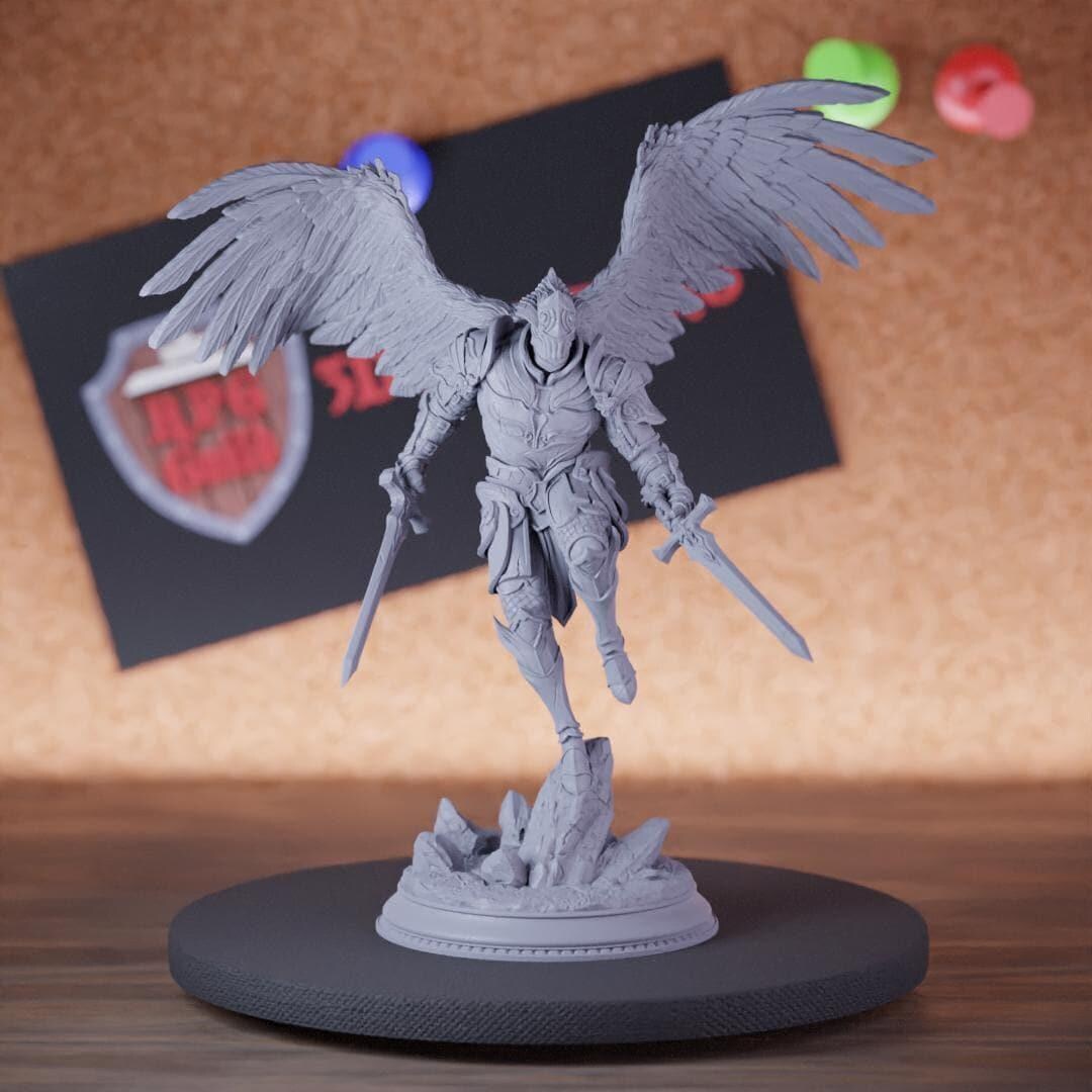 Celestial Fighter Flying Miniature | 28mm-75mm | Resin 3D Printed D&D ...