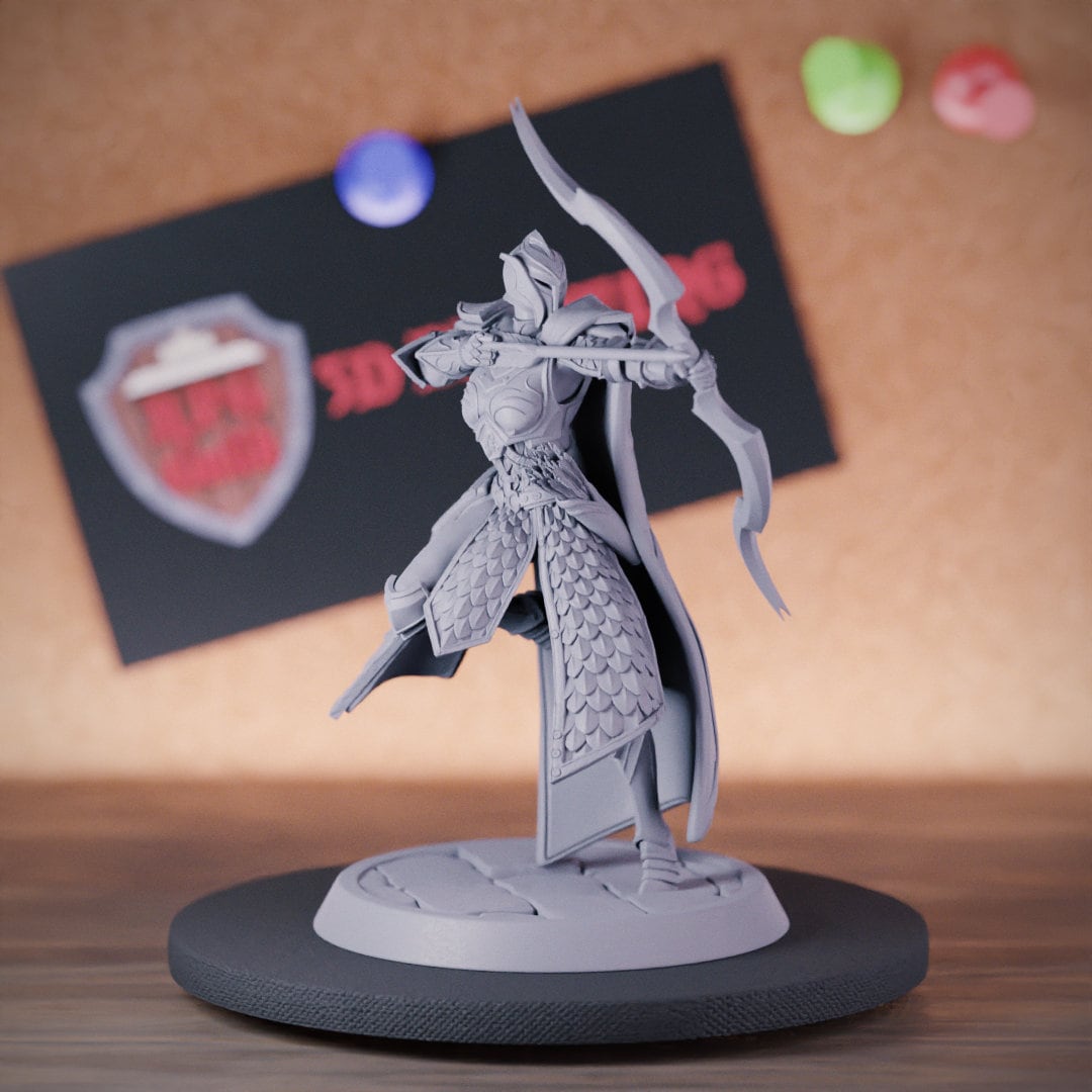 Elf Archer Miniature Bow Arrow Mini Dungeons and Dragons Mini RPG ...