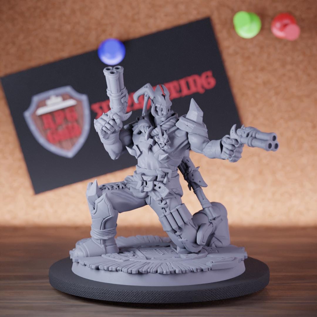 Hobgoblin Guns Fighter Miniature Boss Mini Dungeons and Dragons RPG ...